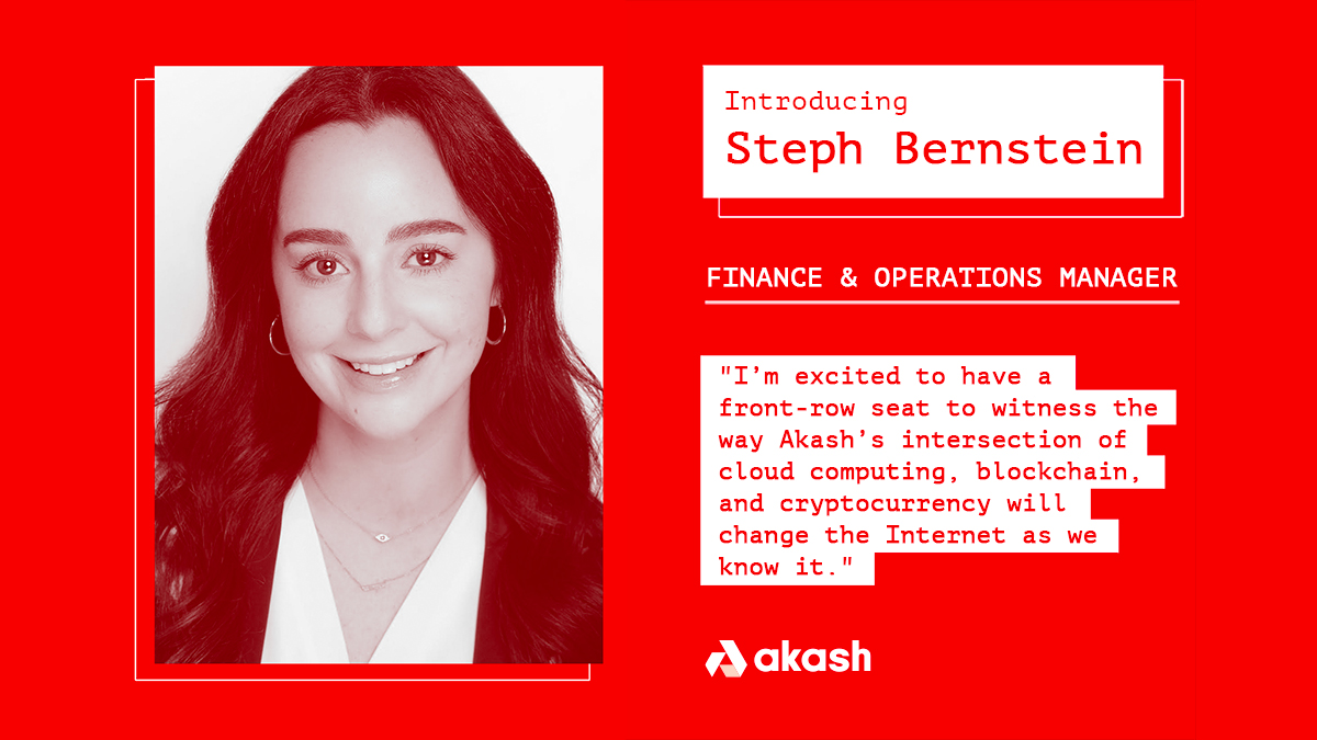 Introducing Steph Bernstein, Finance & Operations Manager
