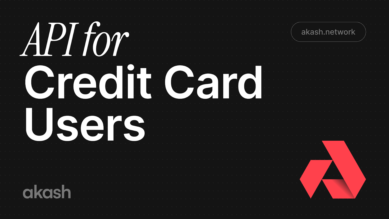 Console API for Credit Card Users